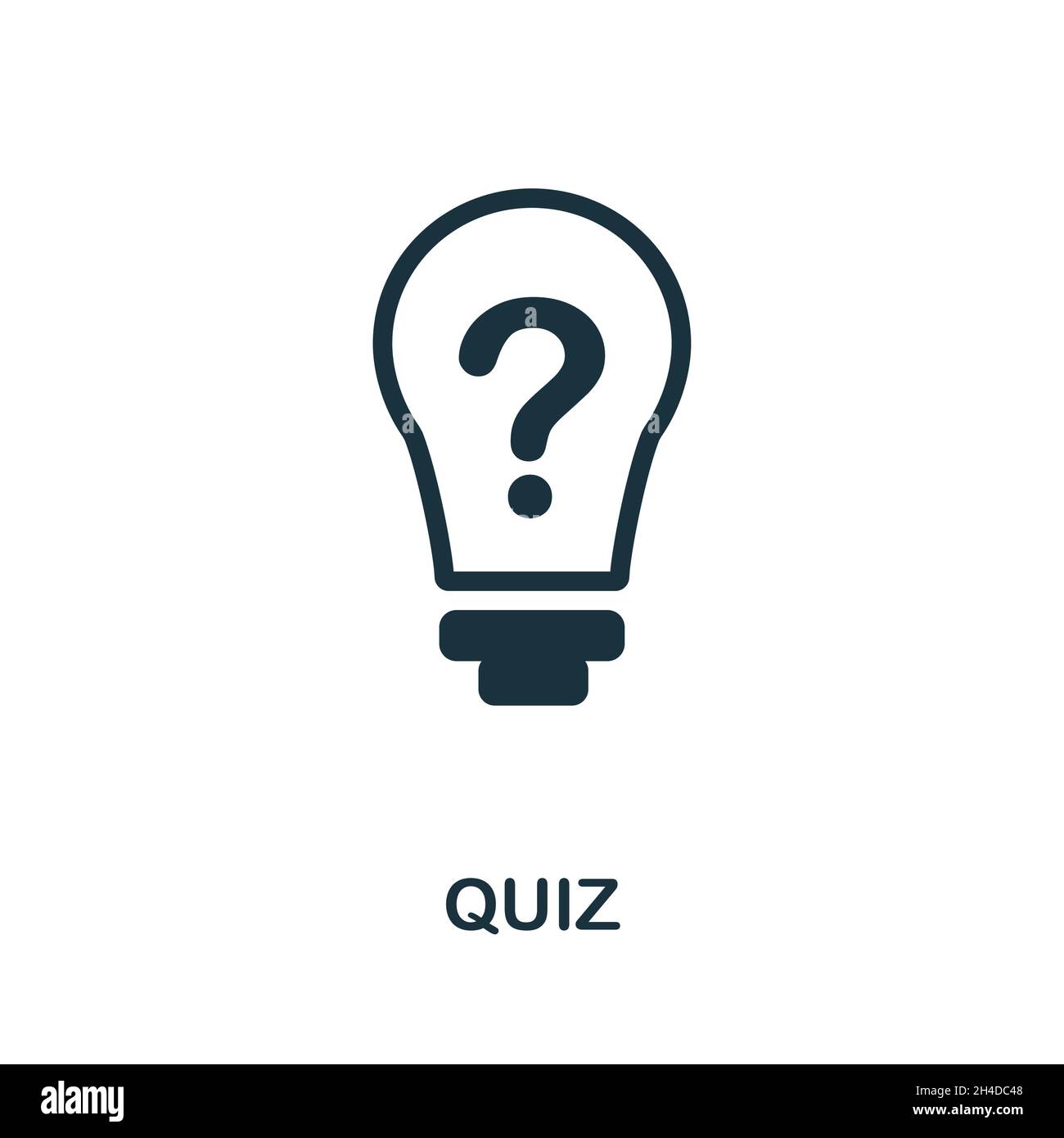 Quiz icon. Black sign from school education collection. Creative Quiz ...