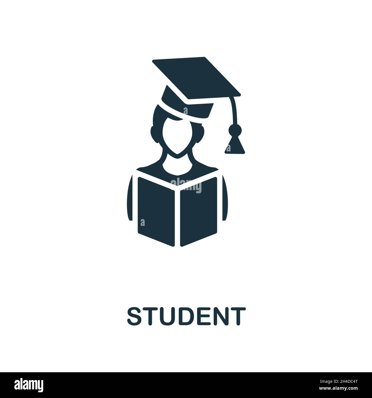 Student icon. Black sign from school education collection. Creative ...