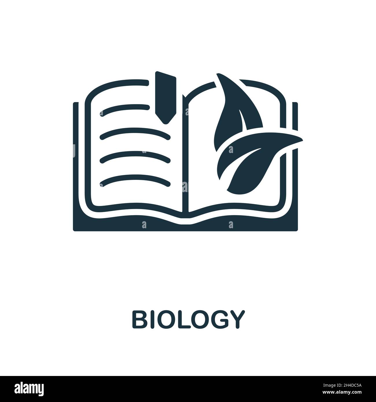 Biology icon. Black sign from school education collection. Creative ...