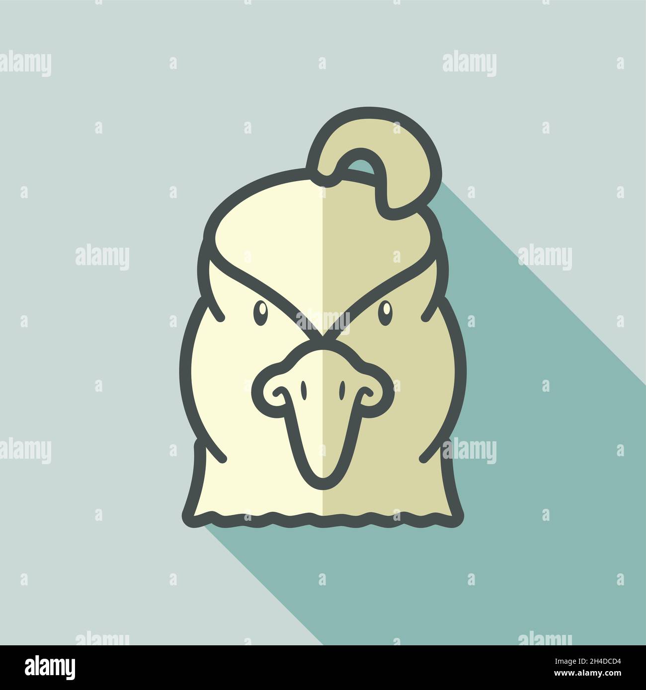 Quail flat icon. Animal head vector symbol eps 10 Stock Vector Image ...