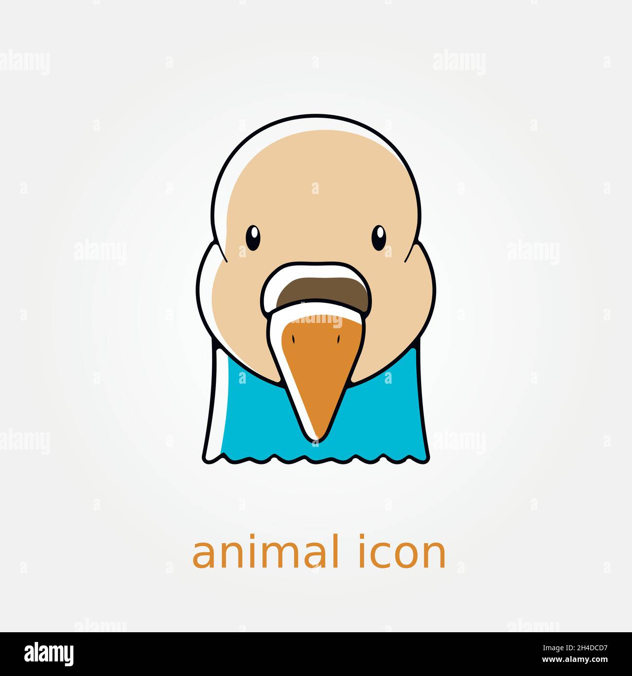 Dove flat icon. Animal head vector symbol eps 10 Stock Vector Image ...