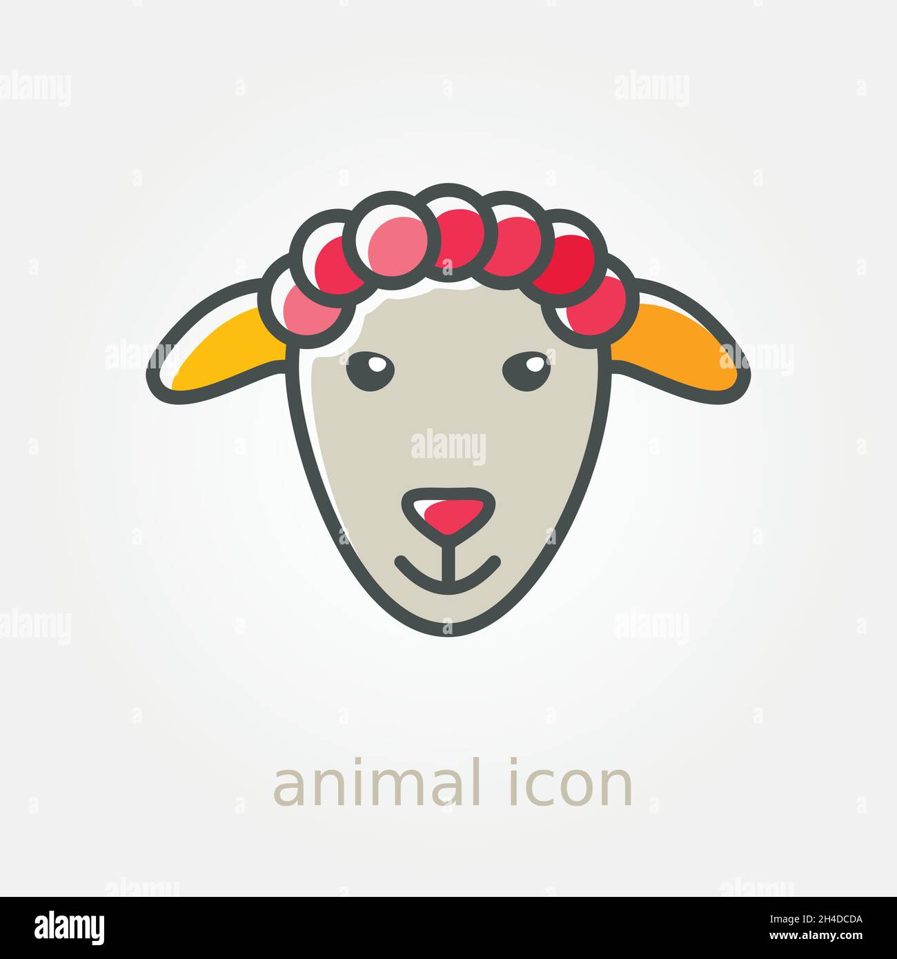 Sheep icon. Farm animal vector illustration, eps 10 Stock Vector Image ...