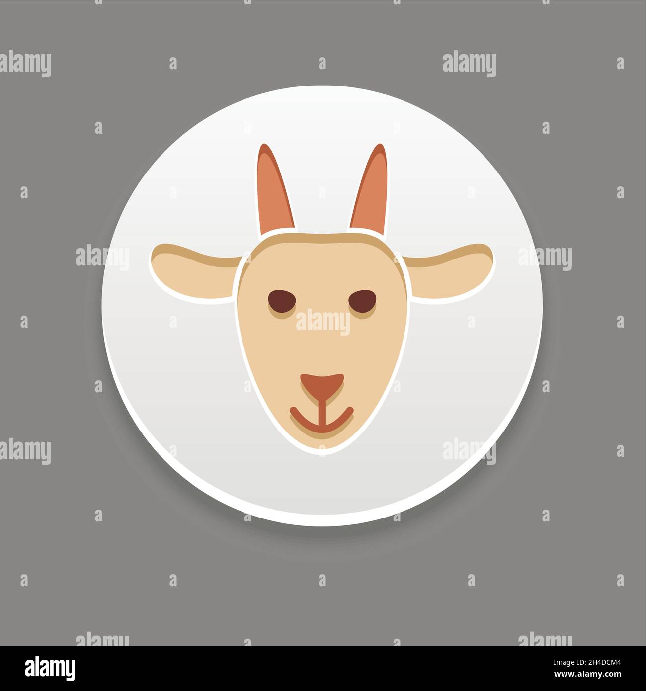 Goat icon. Farm animal vector illustration, eps 10 Stock Vector Image ...