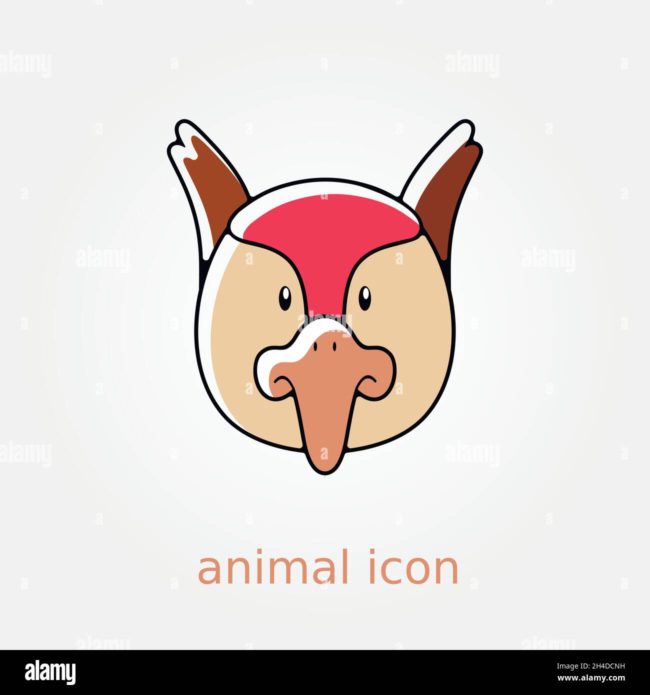 Pheasant flat icon. Animal head vector illustration, eps 10 Stock Vector Image & Art - Alamy