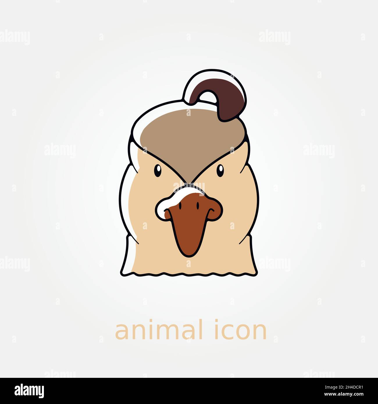 Quail flat icon. Animal head vector symbol eps 10 Stock Vector Image ...