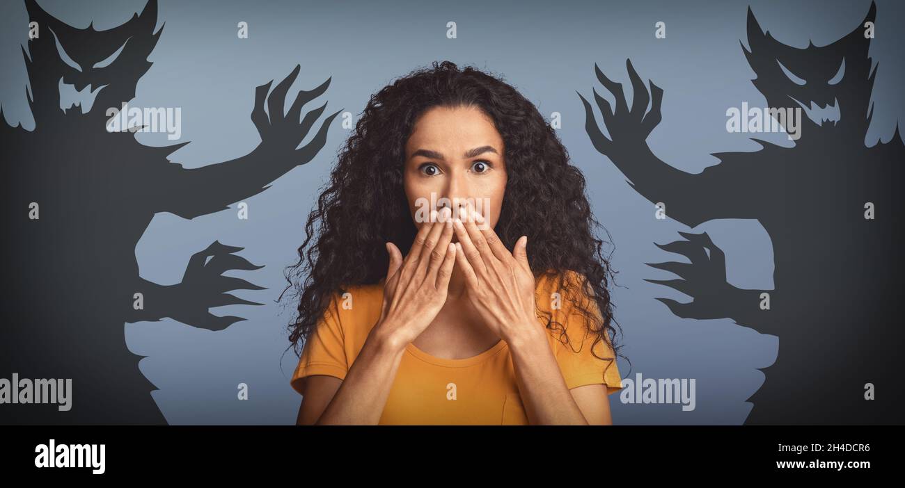 Dark shadow scared hi-res stock photography and images - Alamy
