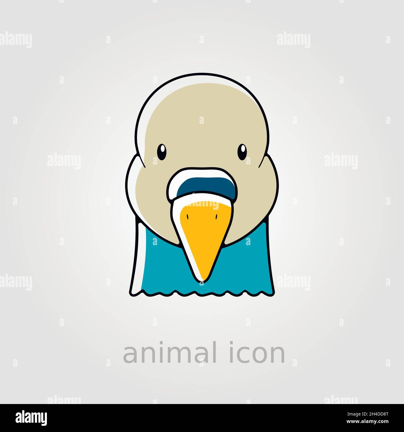 Dove flat icon. Animal head vector symbol eps 10 Stock Vector Image ...