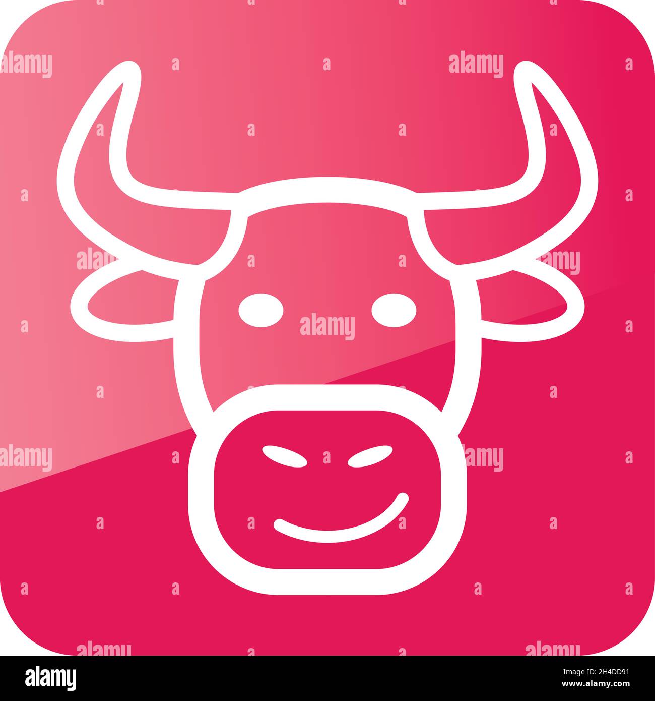 Bull icon. Farm animal vector illustration, eps 10 Stock Vector Image ...