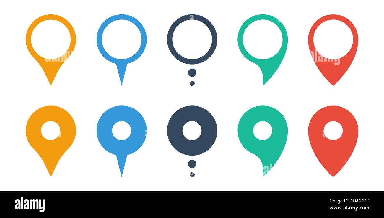 speech bubbles pin pointer icon set Stock Vector Image & Art - Alamy