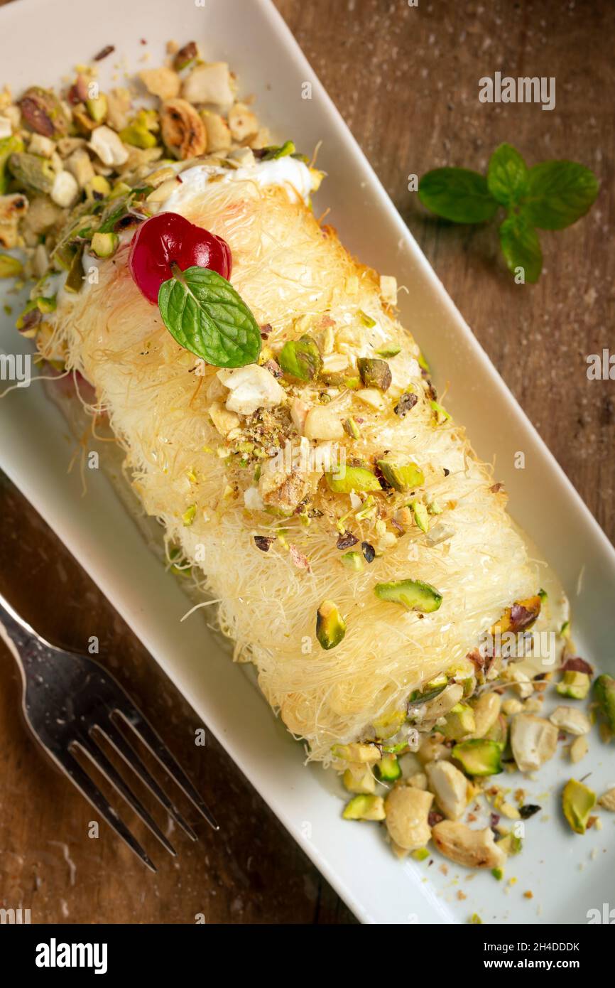 Turkish soft cheese dessert "just delicious Stock Photo - Alamy