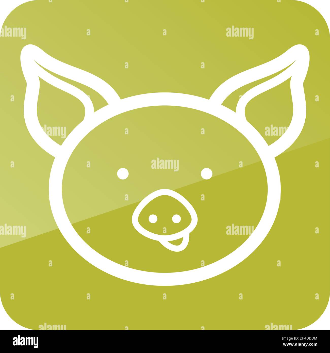 Pig icon. Farm animal vector illustration, eps 10 Stock Vector Image ...