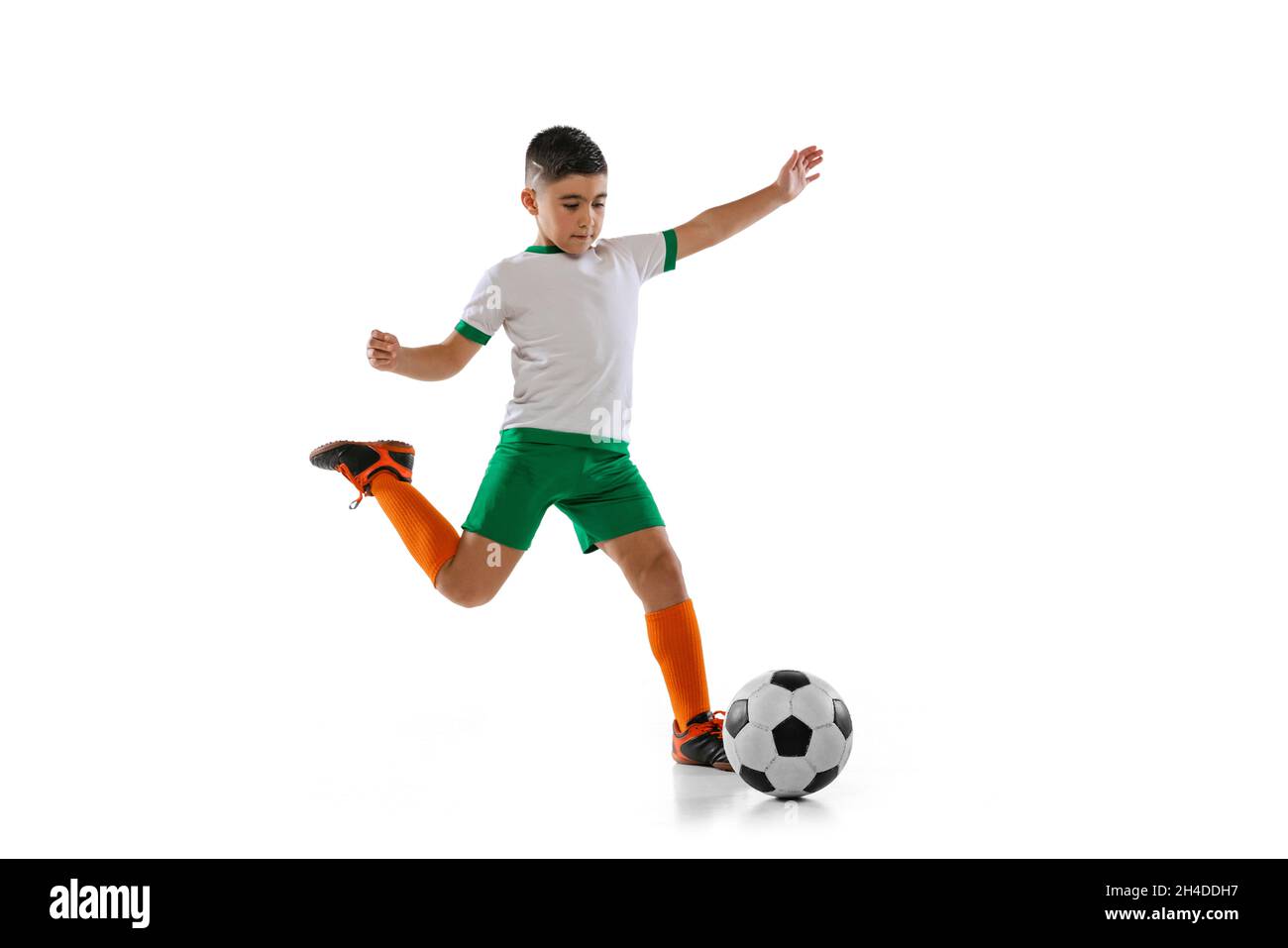 Child scoring soccer goal hi-res stock photography and images - Alamy