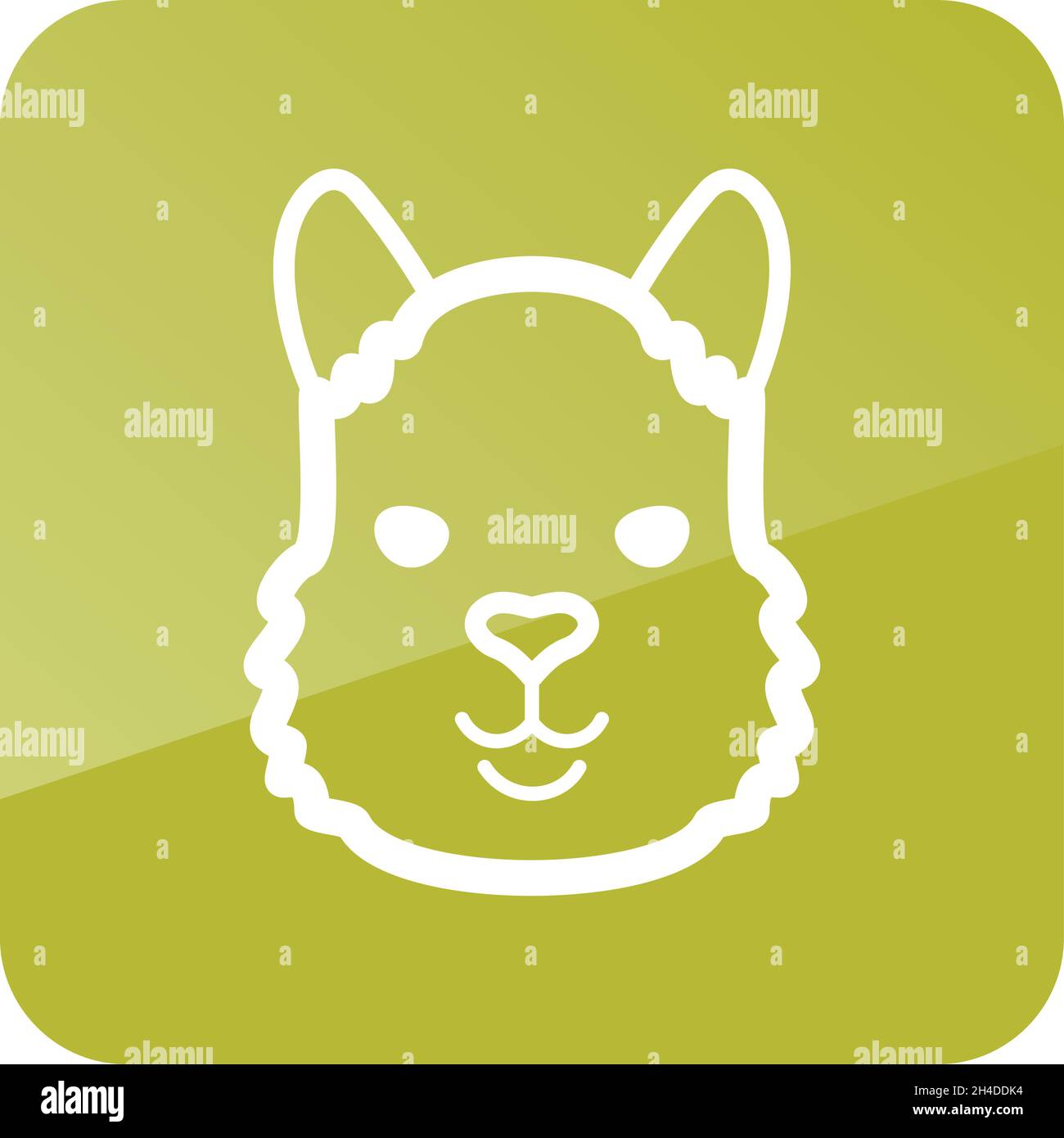Lama alpaca guanaco icon. Animal head vector symbol eps 10 Stock Vector ...