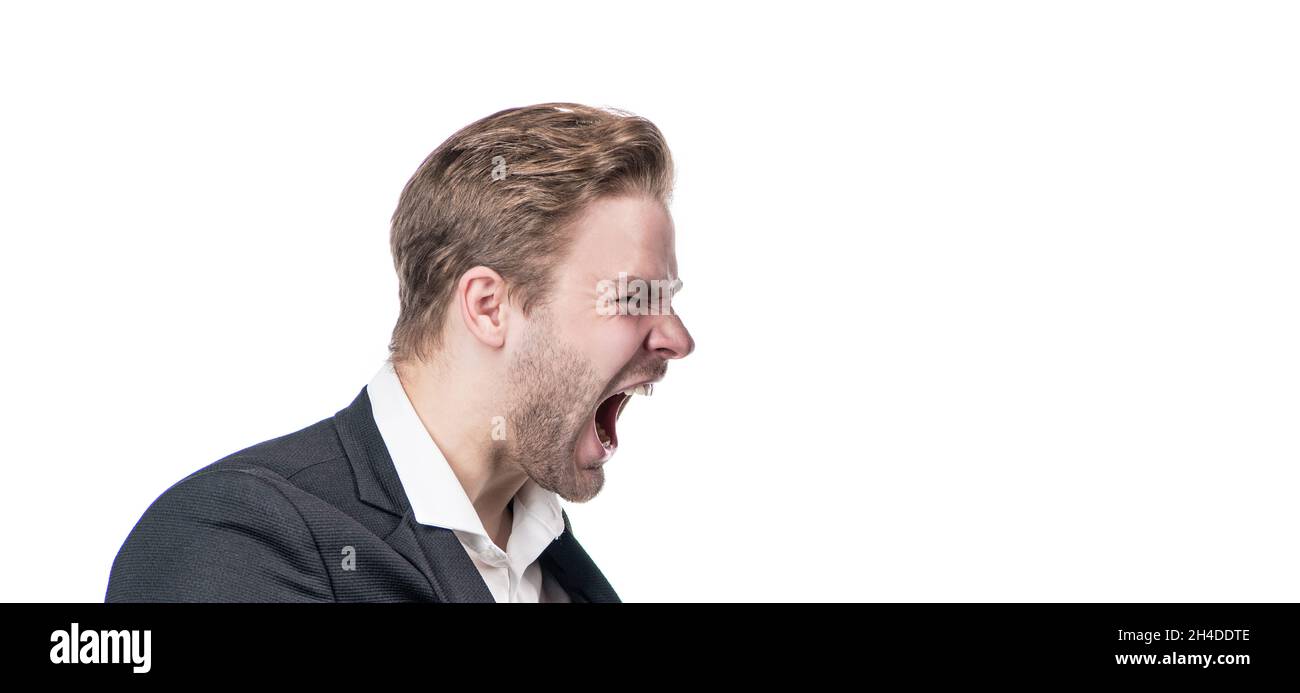 Angry guy shouting Cut Out Stock Images & Pictures - Alamy