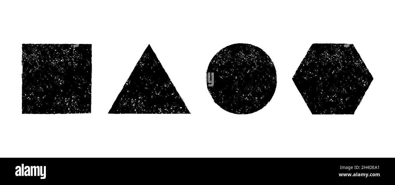 Geometric shapes grunge effect set Stock Vector Image & Art - Alamy