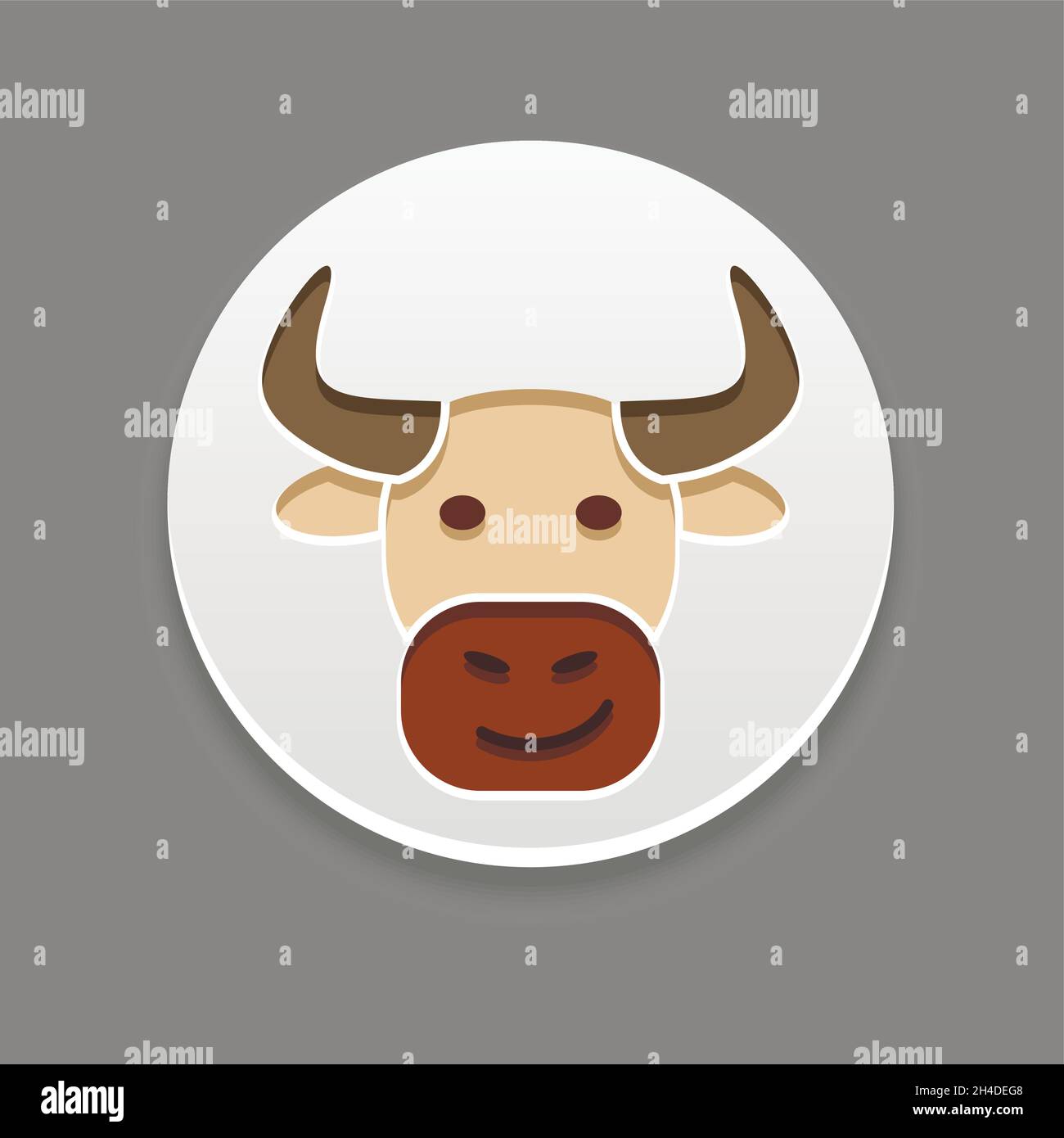 Bull icon. Farm animal vector illustration, eps 10 Stock Vector Image ...