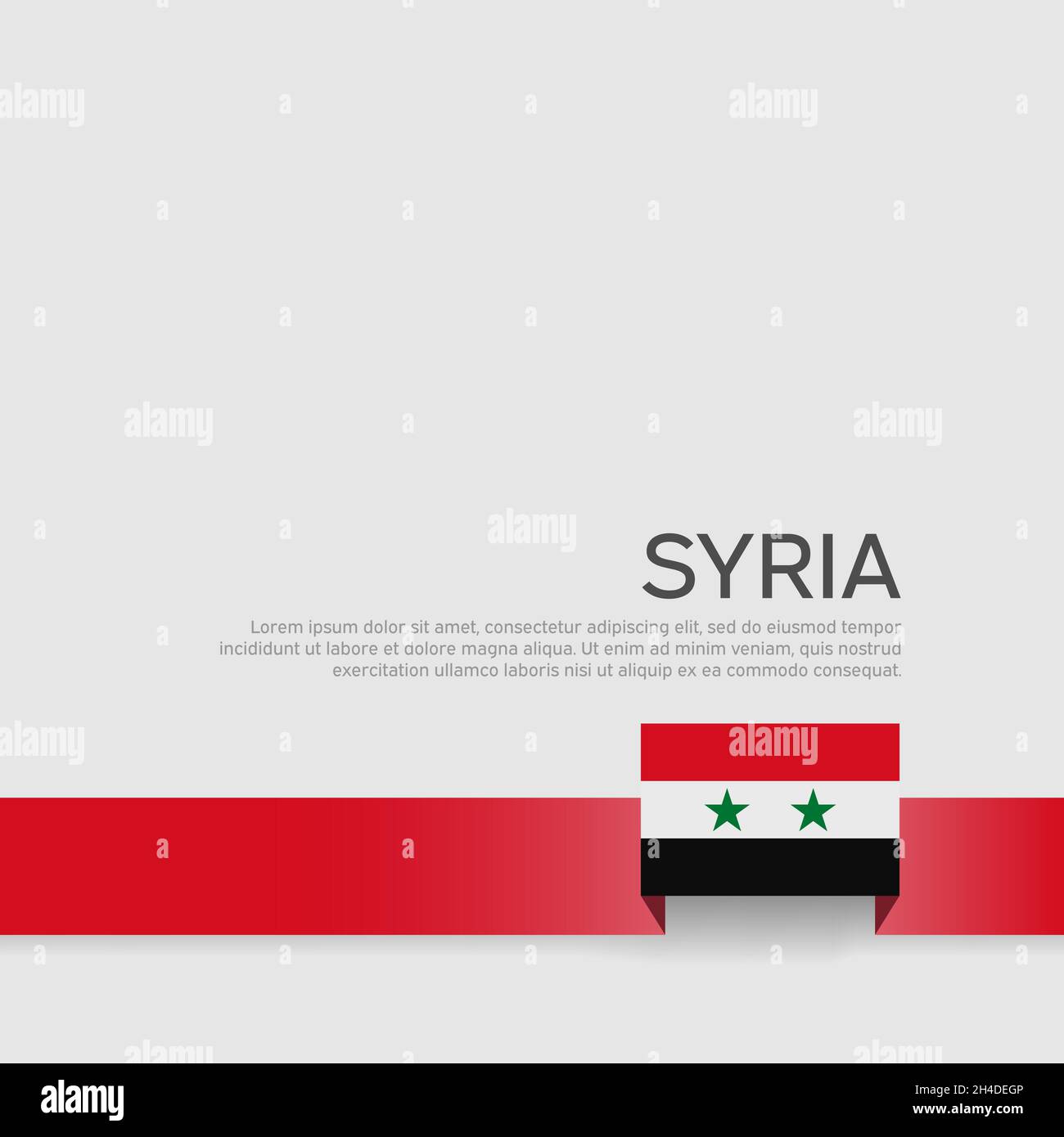 Syria flag background. State patriotic syrian banner, cover. Ribbon ...