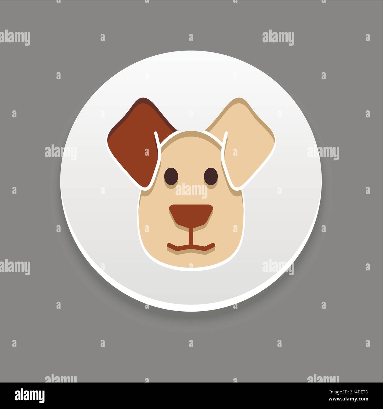 Dog icon. Farm animal vector illustration, eps 10 Stock Vector Image ...