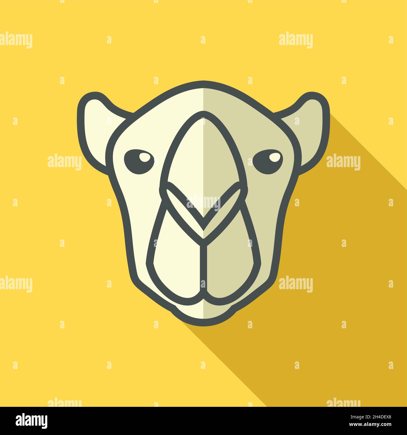 Camel flat icon. Animal head vector symbol eps 10 Stock Vector Image ...