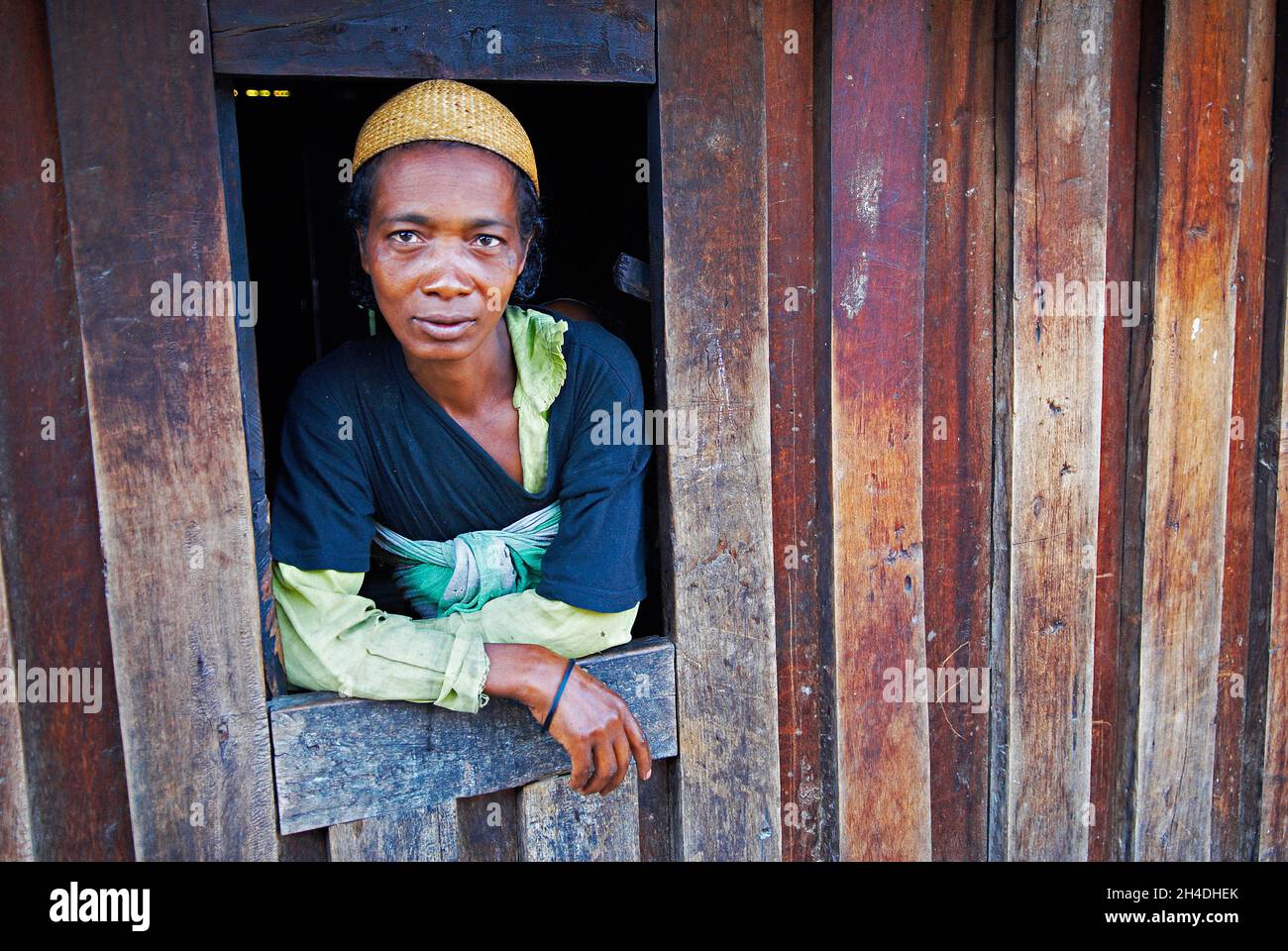 Madagascar. village Zafimaniry de Sakaivu. // Madagascar. Sakaivu is a ...