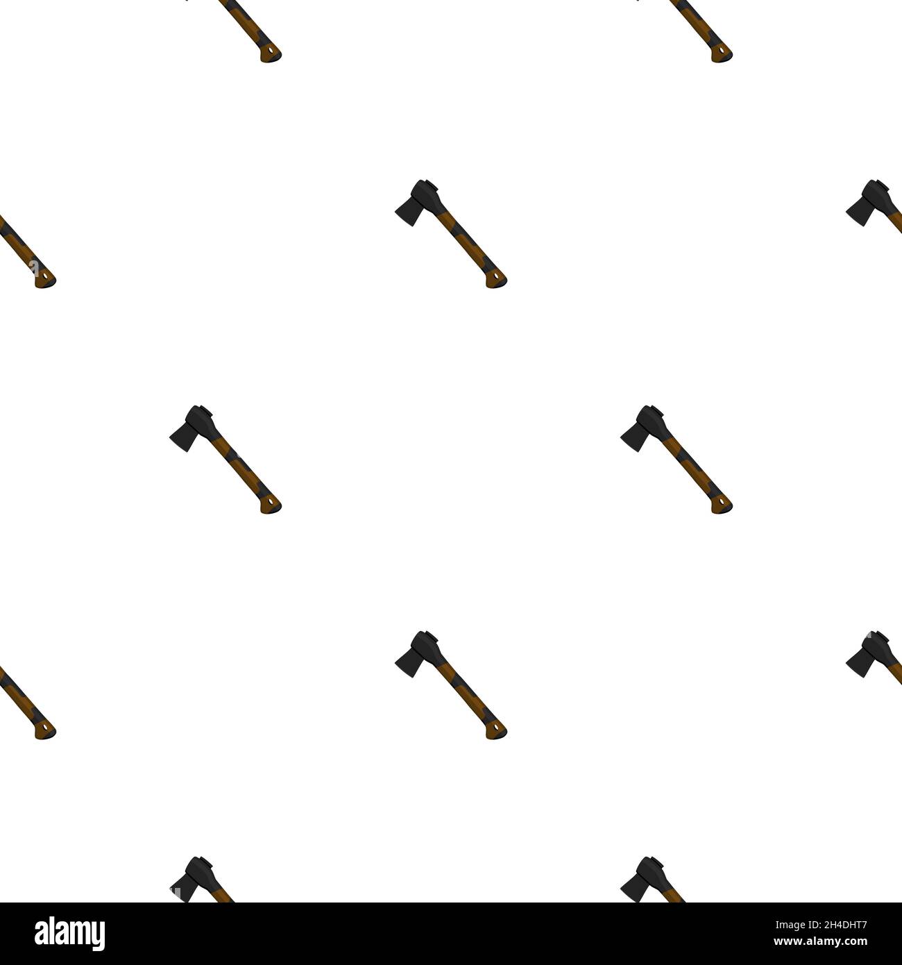 Illustration on theme pattern steel axes with wooden handle, metal ax ...