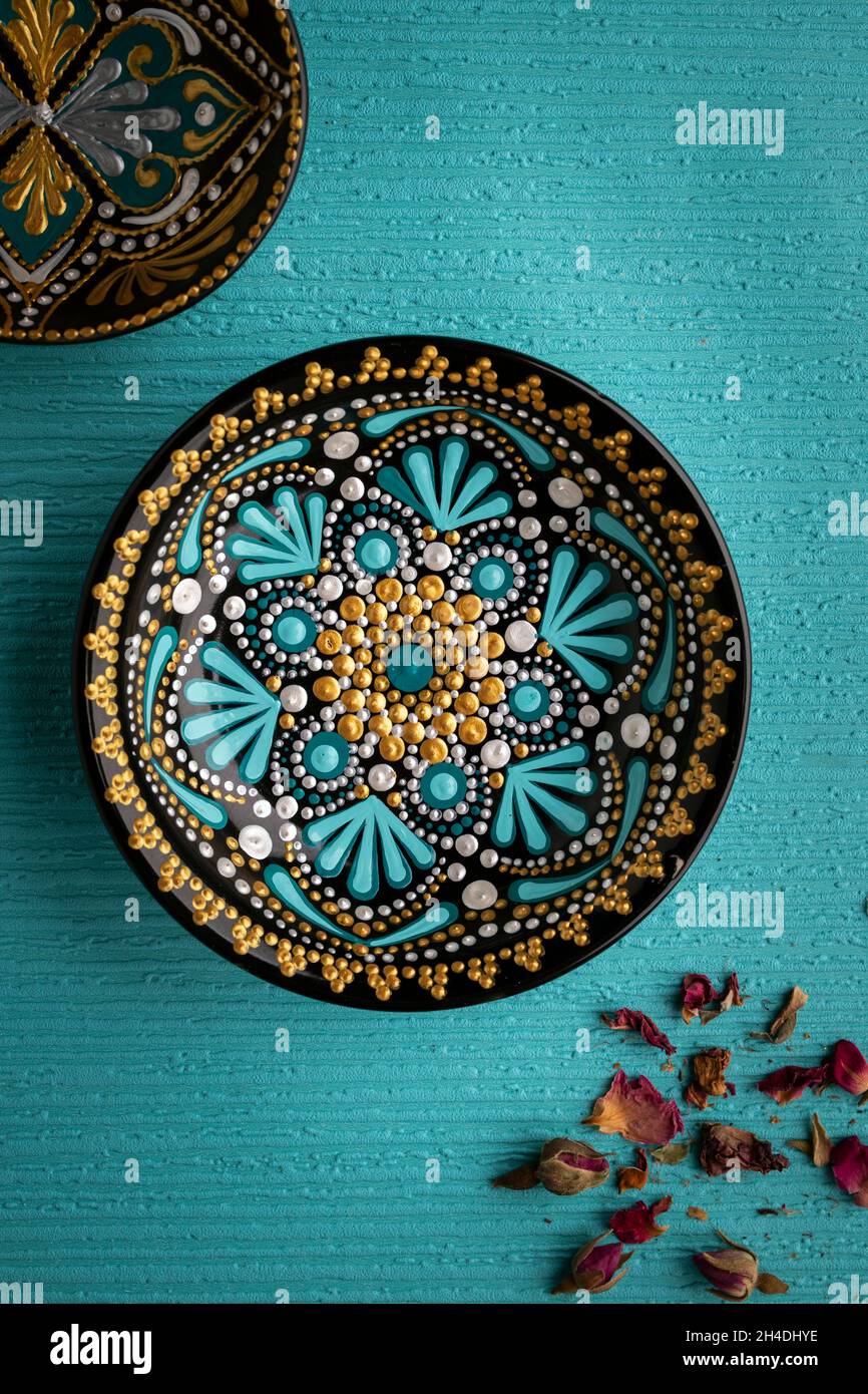 Artwork showing the aesthetics of painting on glass Stock Photo - Alamy