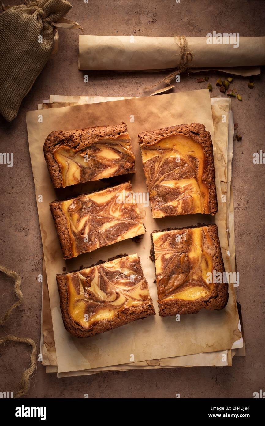 A delicious brownie cake with a strong taste Stock Photo - Alamy