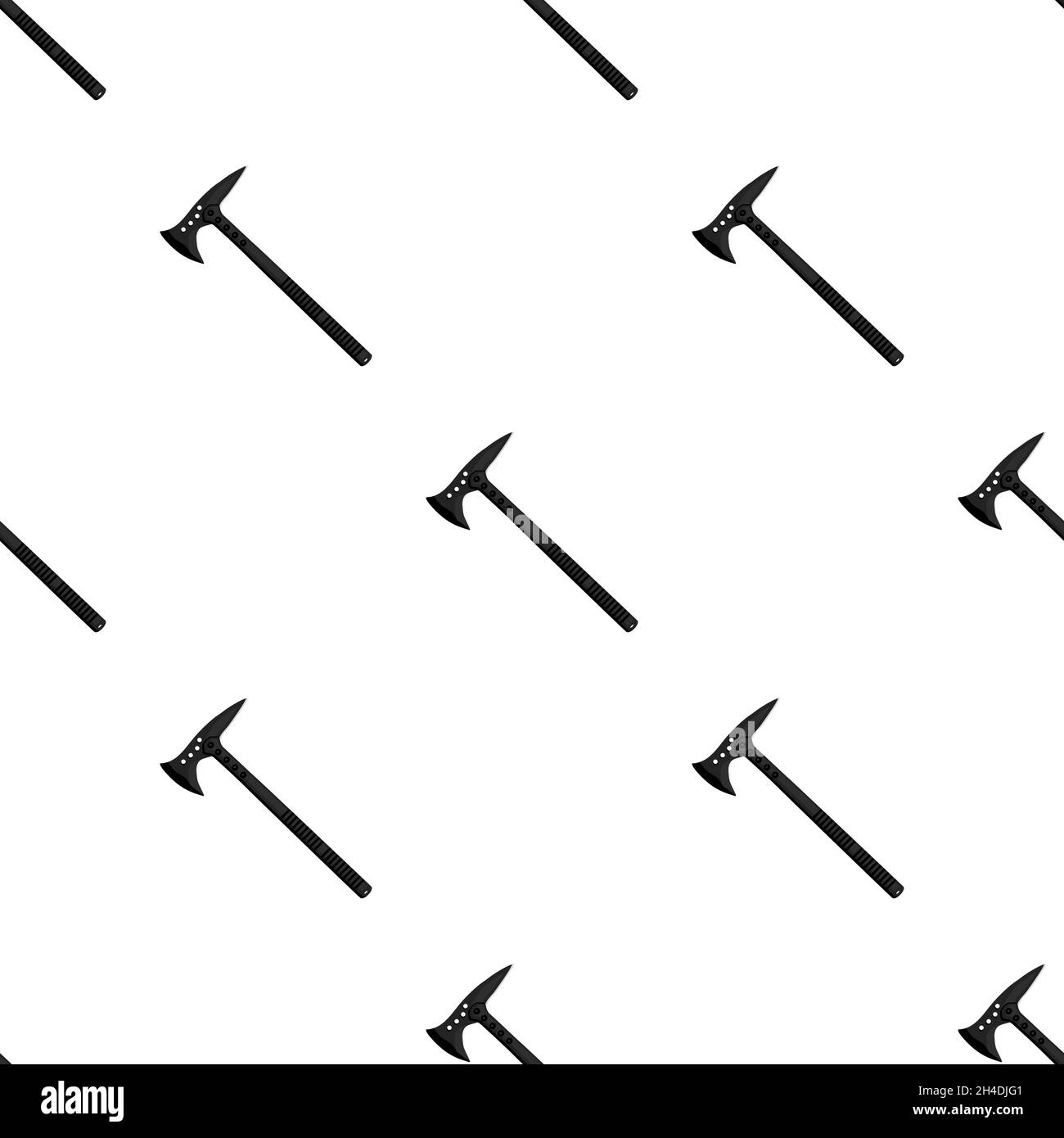 Illustration on theme pattern steel axes with wooden handle, metal ax ...