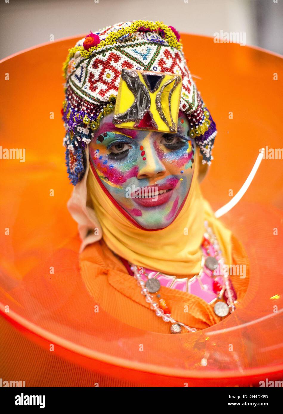 Attendees arrive at the Andrew Logan's Alternative Miss World 2014 at ...