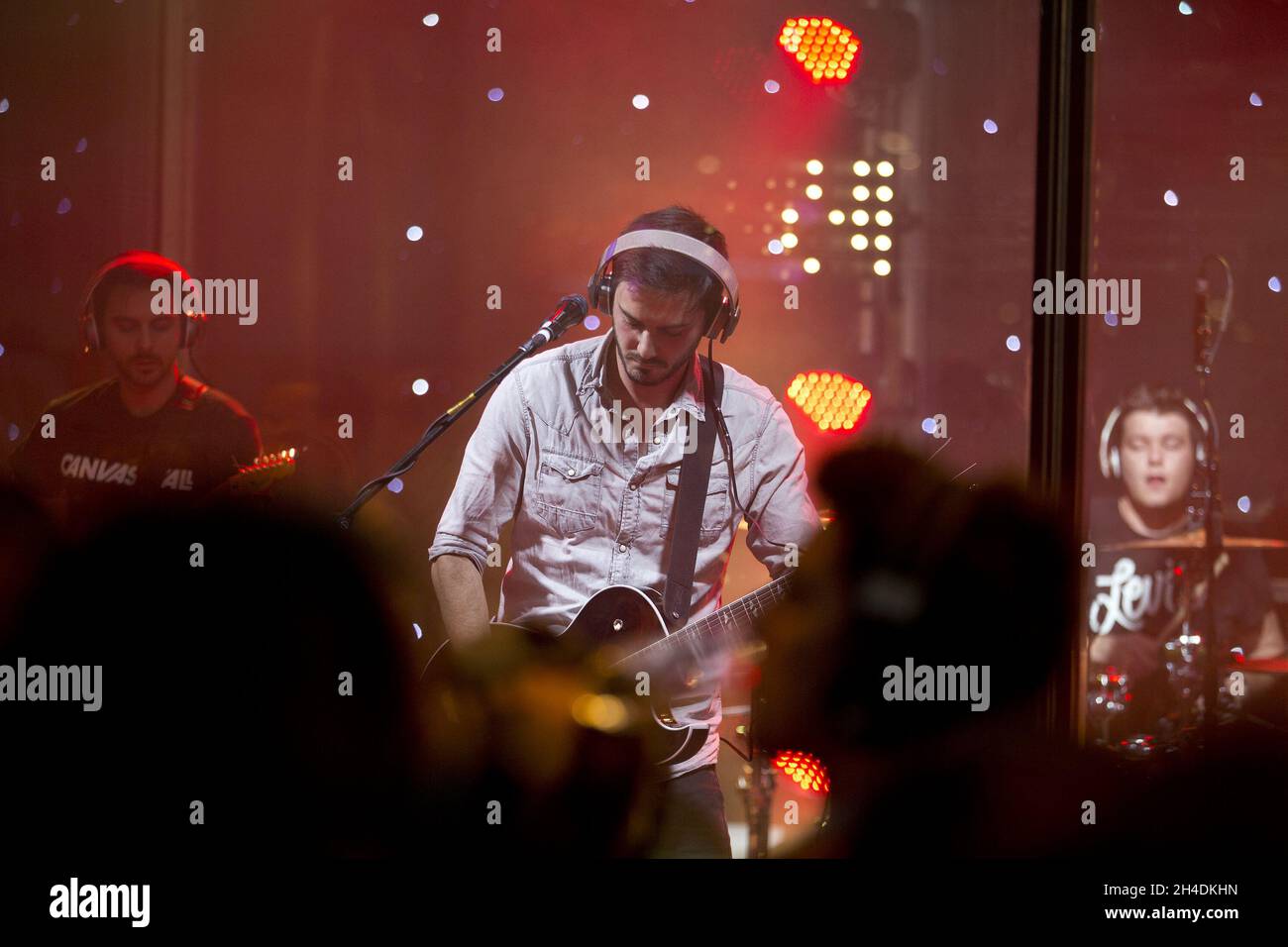 Canvas Wall performs before British rapper Professor Green at the ...