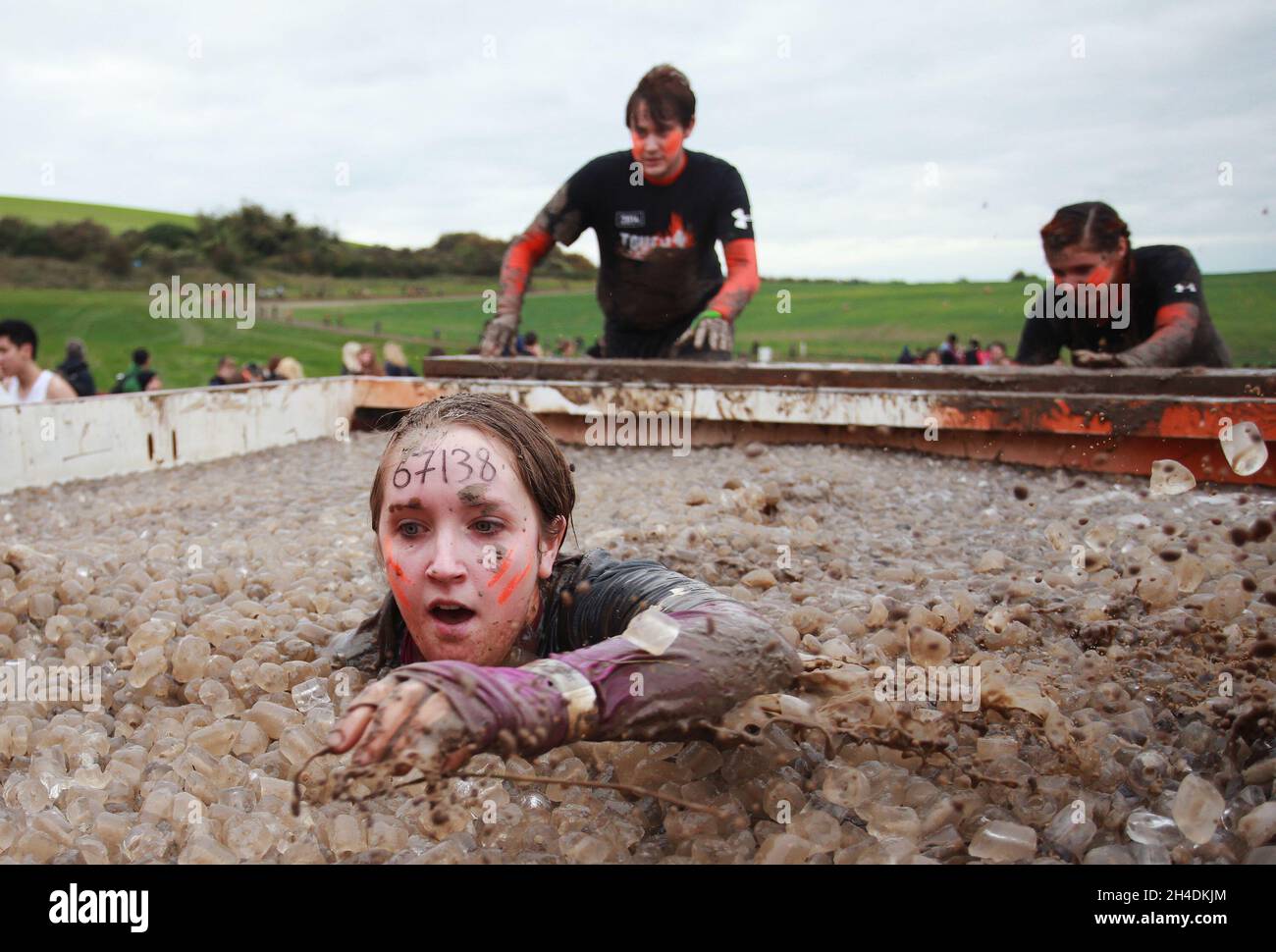 Participants go through the Ice Challenge as they take part in the 12 ...