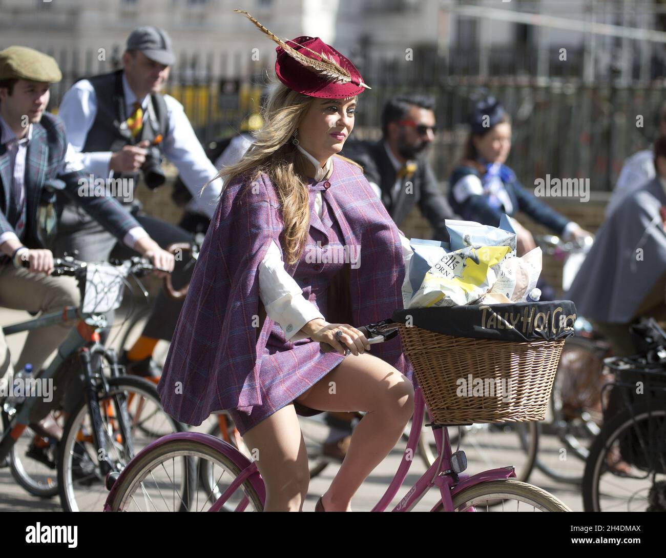 Participants dressed up in vintage join the Tweed Run, a metropolitan ...