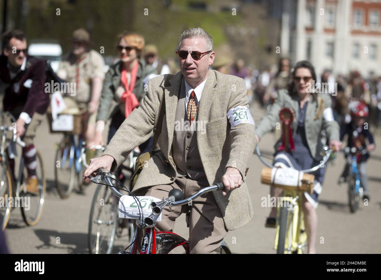 Participants dressed up in vintage join the Tweed Run, a metropolitan ...