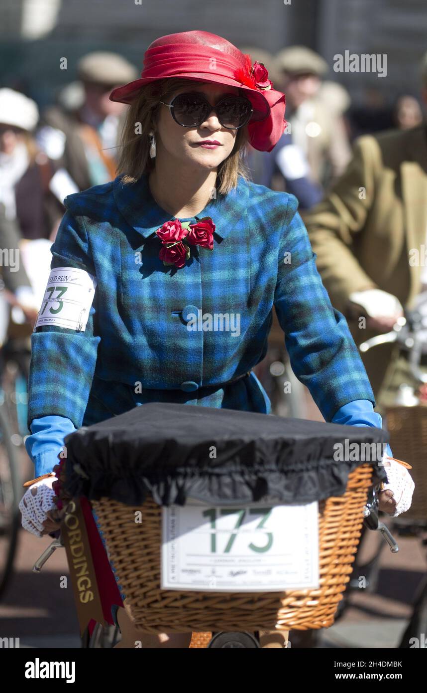 Participants dressed up in vintage join the Tweed Run, a metropolitan ...