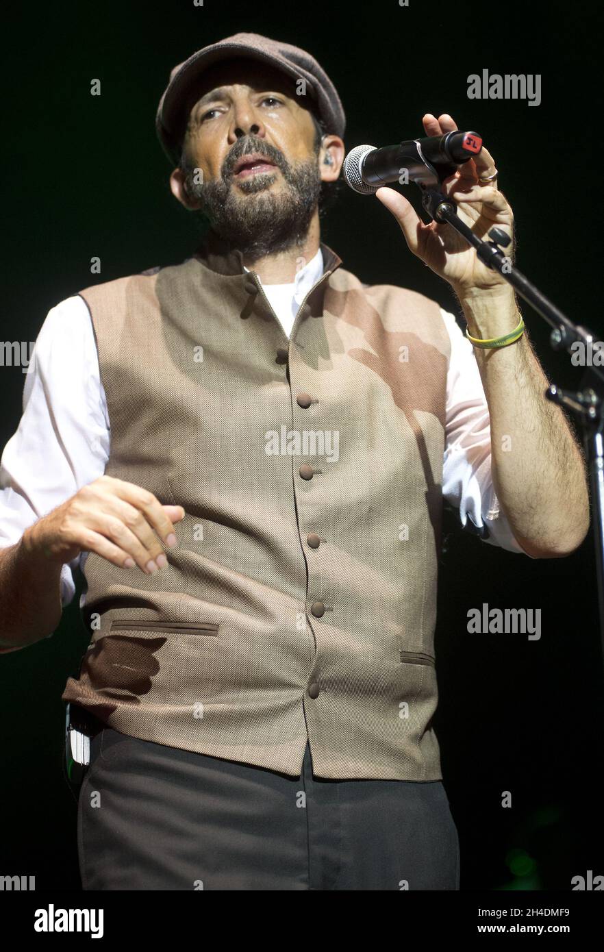 Dominican singer-songwriter Juan Luis Guerra performing live during his ...