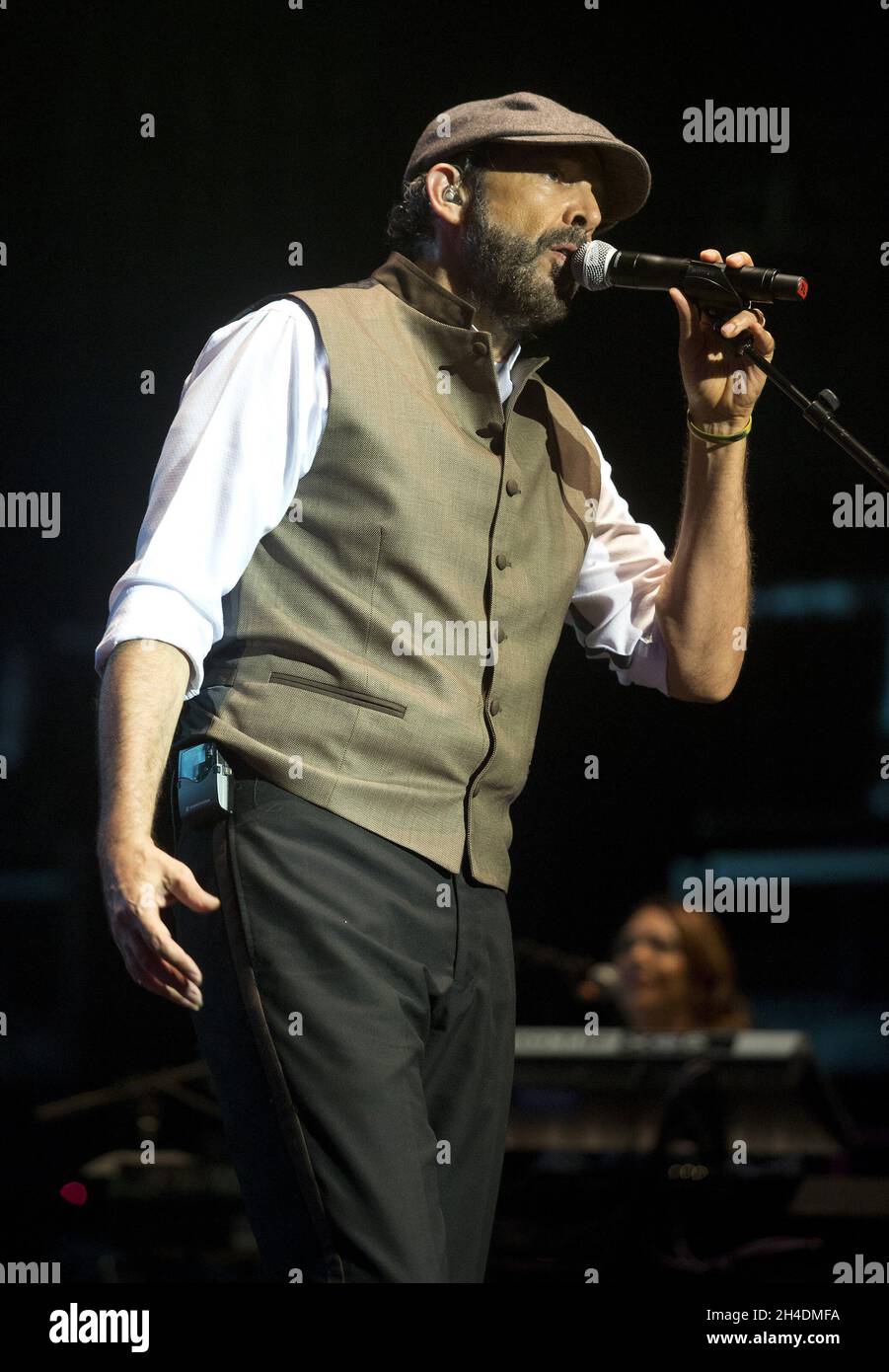Dominican singer-songwriter Juan Luis Guerra performing live during his ...