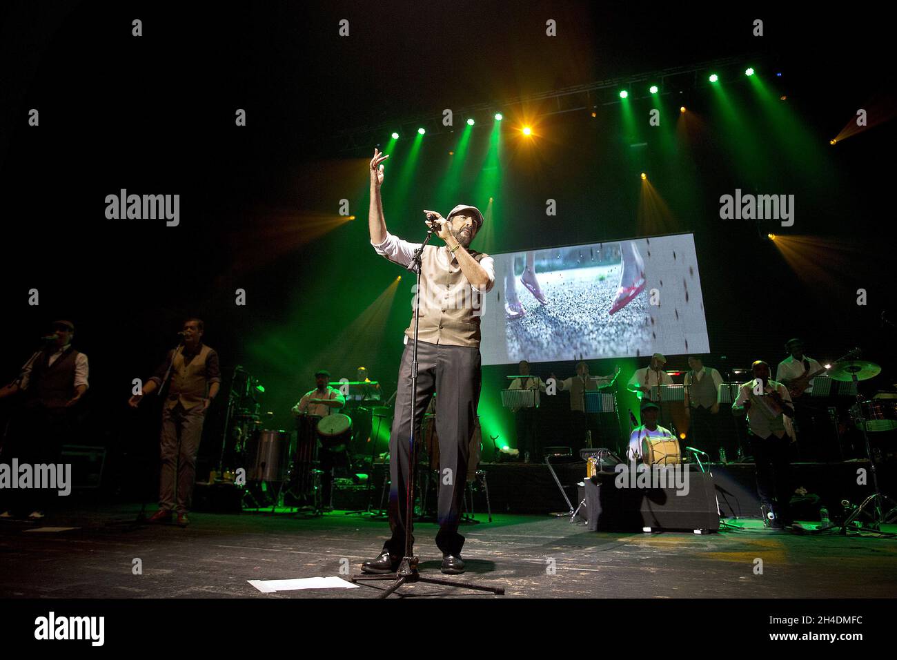 Dominican singer-songwriter Juan Luis Guerra performing live during his ...