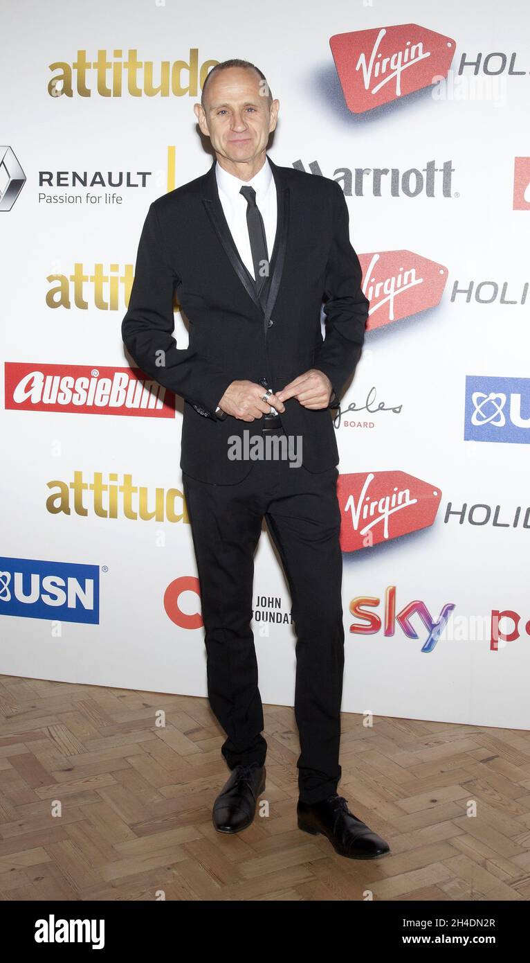 Evan Davis attends the Attitude Awards 2015 at Banqueting House ...