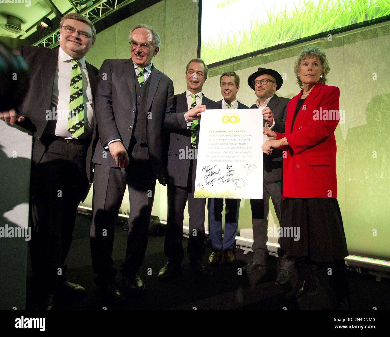 (L-R) David Campbell Bannerman, Peter Bone MP, Nigel Farage, Tom ...