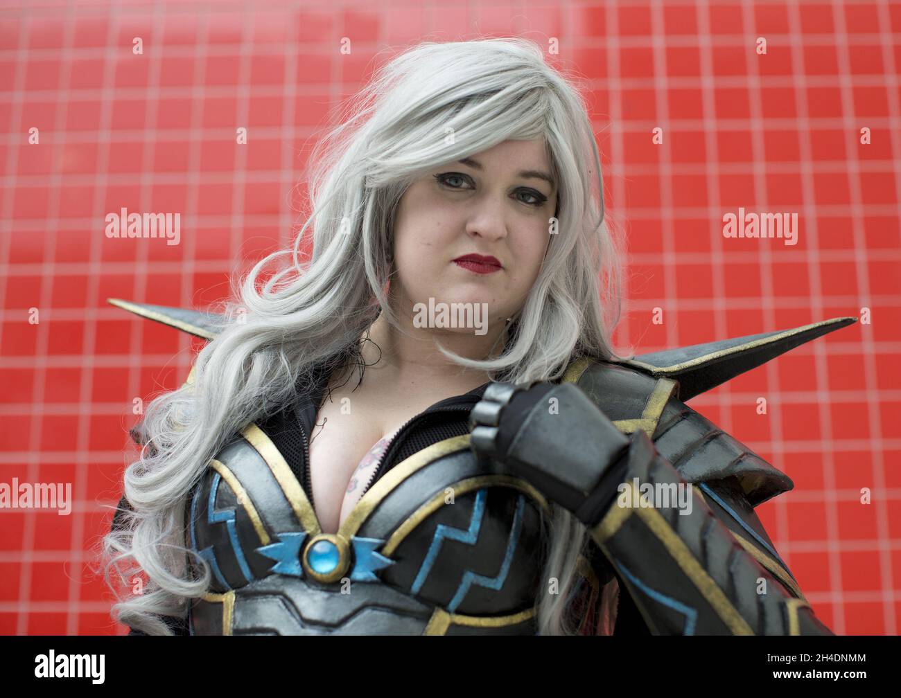 Cosplayer Ashley-Jane dressed as Ash-Summ at the London Super Comic Con at London ExCeL on ...