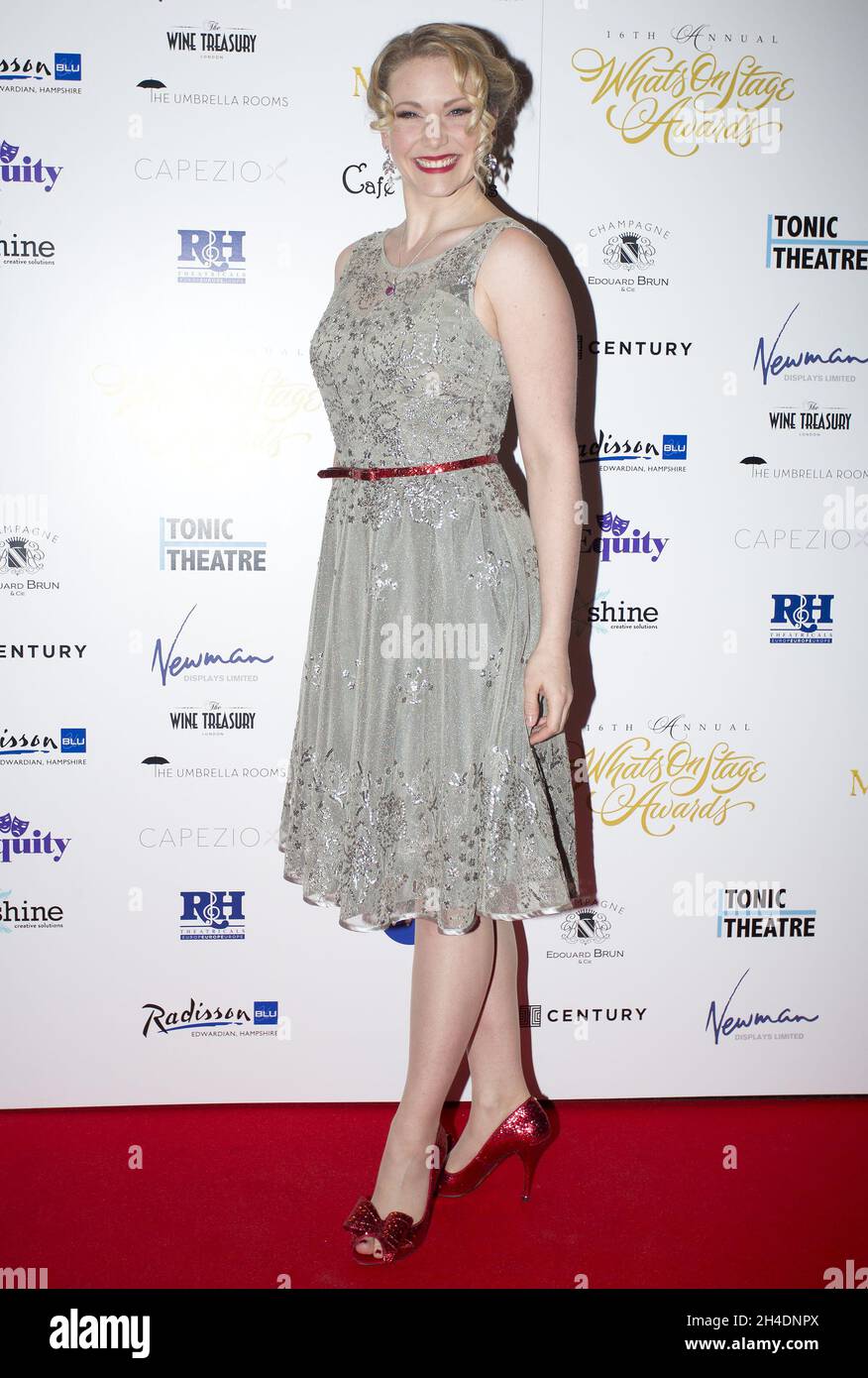 Emma Williams attends the 16th edition of WhatsOnStage Awards on 21 ...