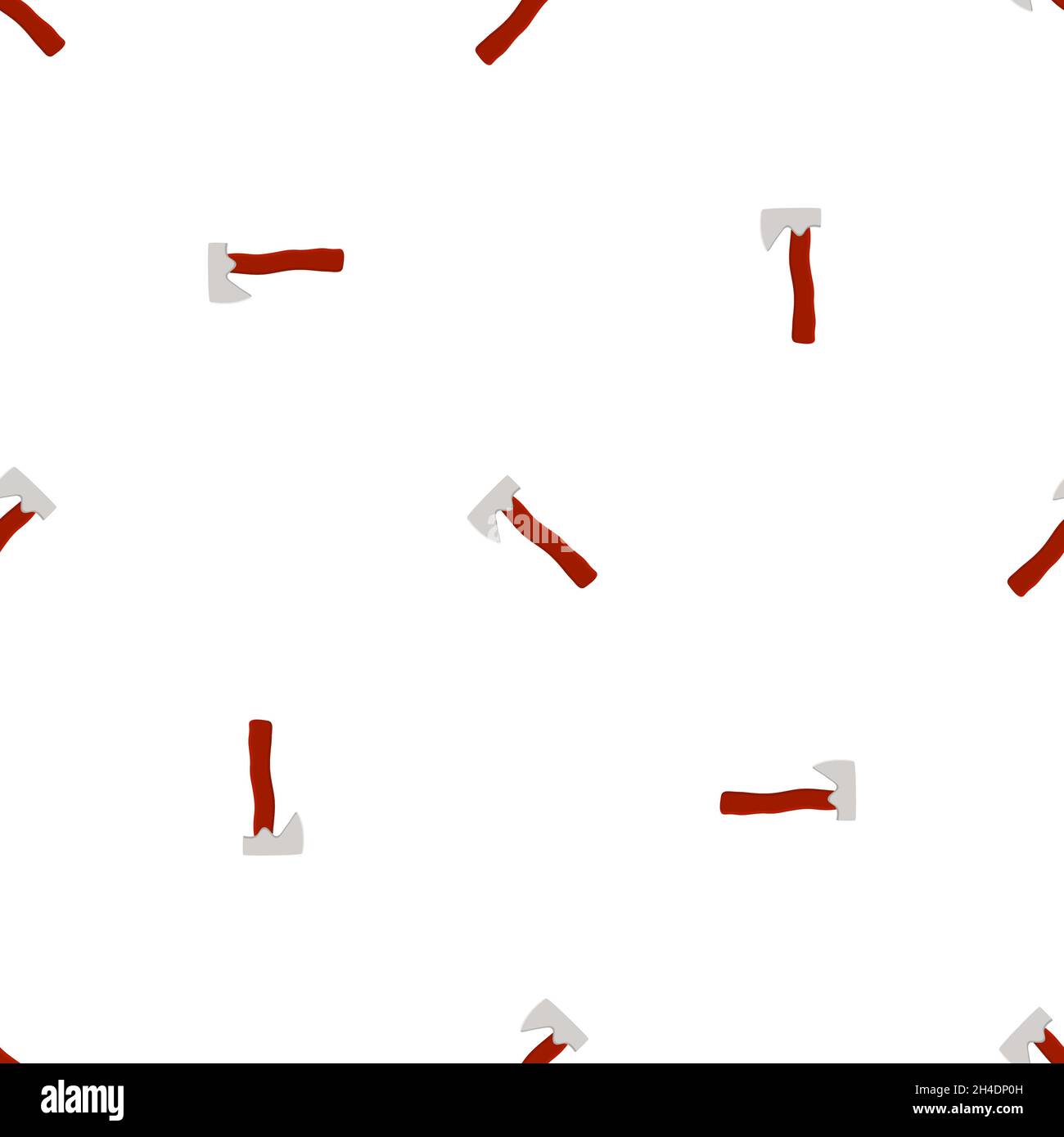 Illustration on theme pattern steel axes with wooden handle, metal ax ...