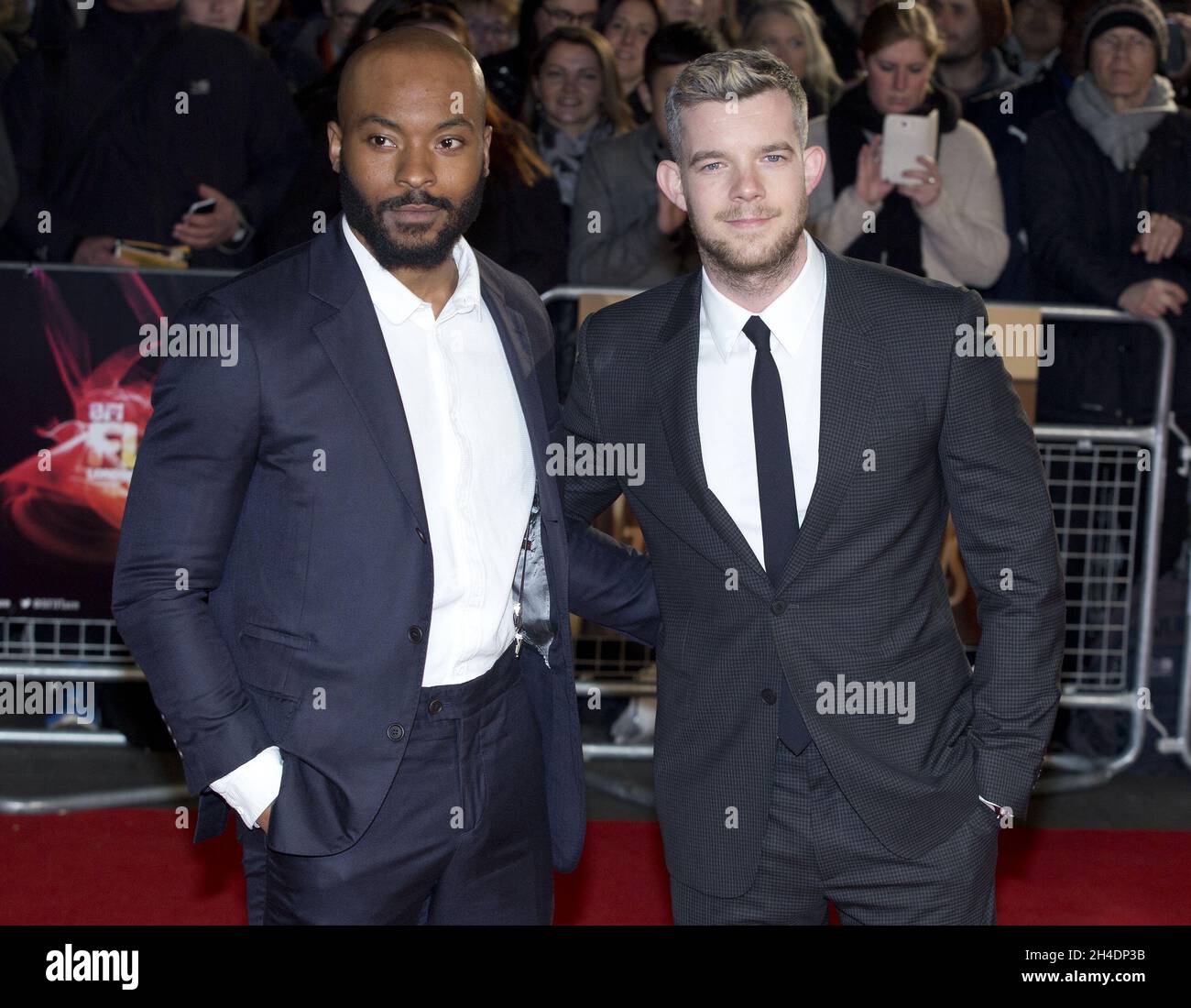 (L-R) The Pass main actors Arinze Kene and Russell Tovey attend the ...