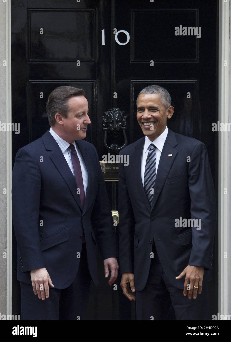 US president Barack Obama arrives at 10 Downing Street, to meet British ...