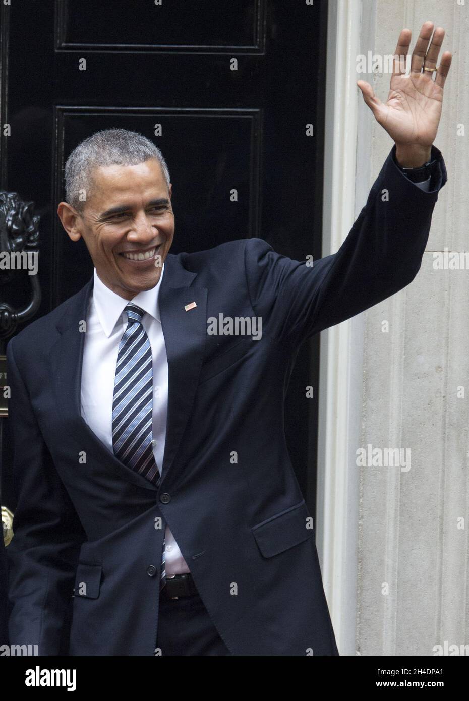 US president Barack Obama arrives at 10 Downing Street, to meet British ...