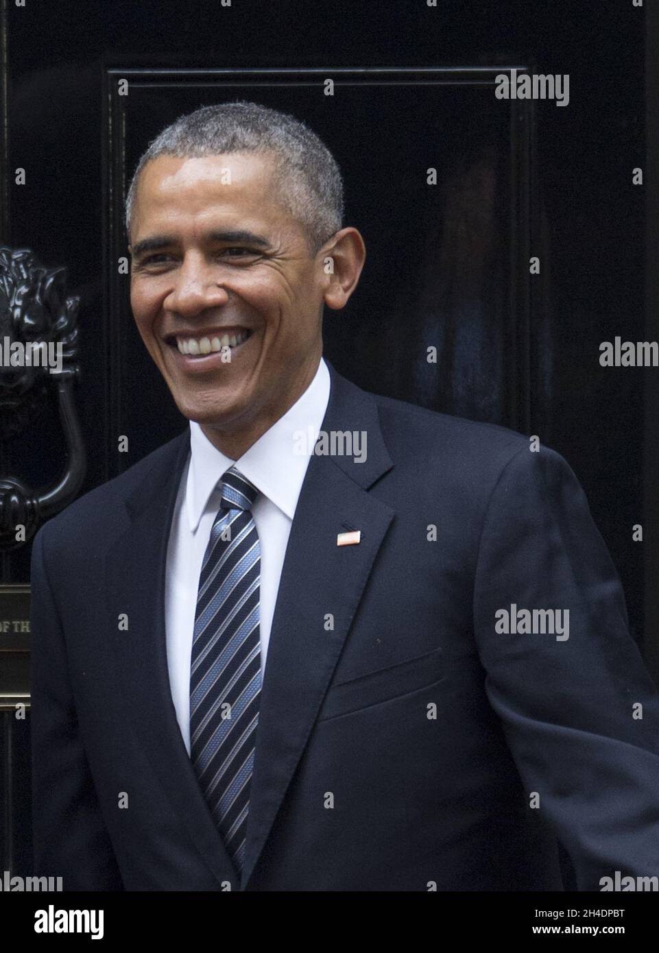 US president Barack Obama arrives at 10 Downing Street, to meet British ...