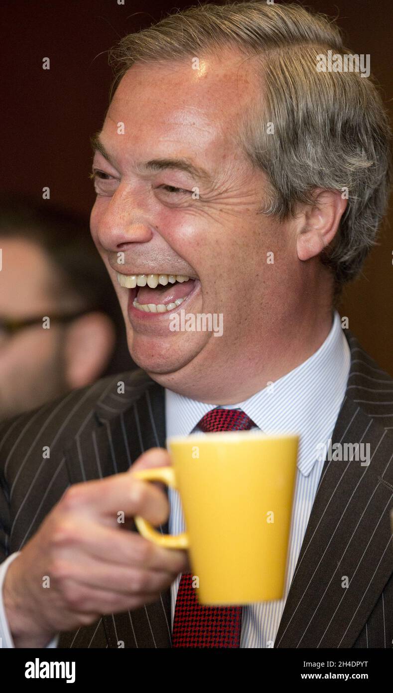 UKIP Leader Nigel Farage MEP at a Bruges Group event in central London ...