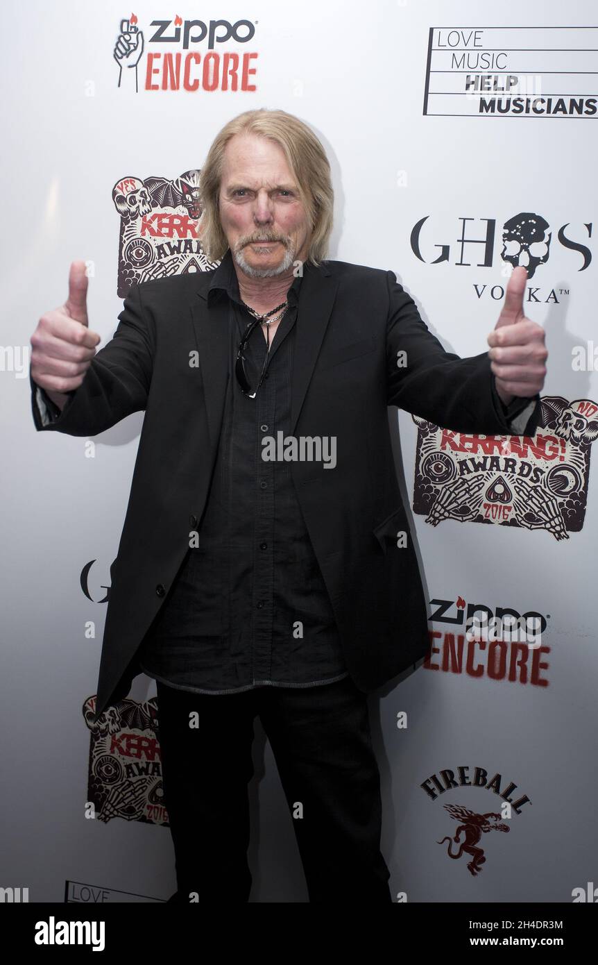Scott Gorham from 'Thin Lizzy' attends the Kerrang! Awards at The Troxy ...
