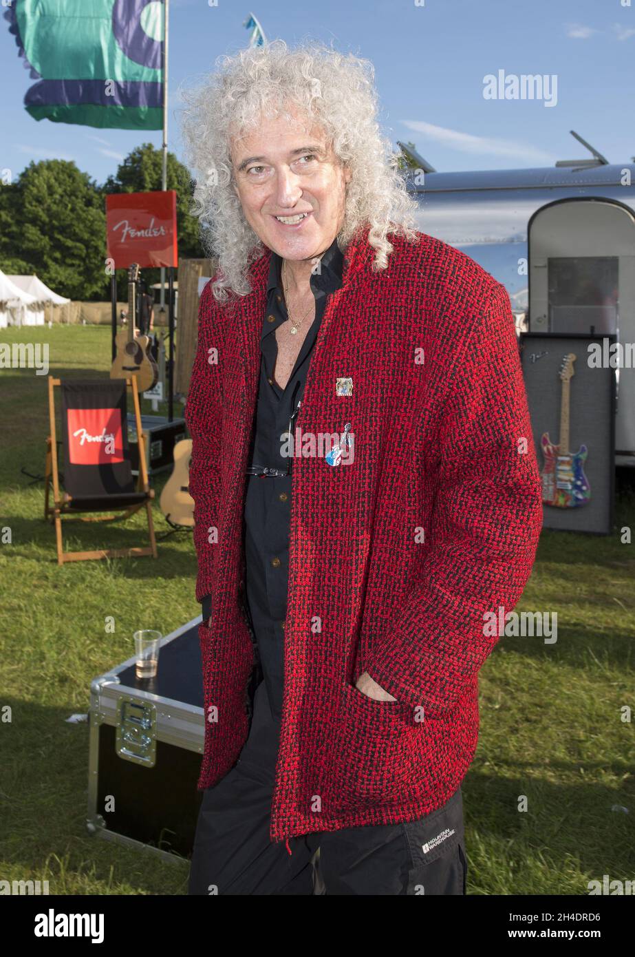 Lead guitarist of the rock band Queen, Brian May, attends the Isle of ...