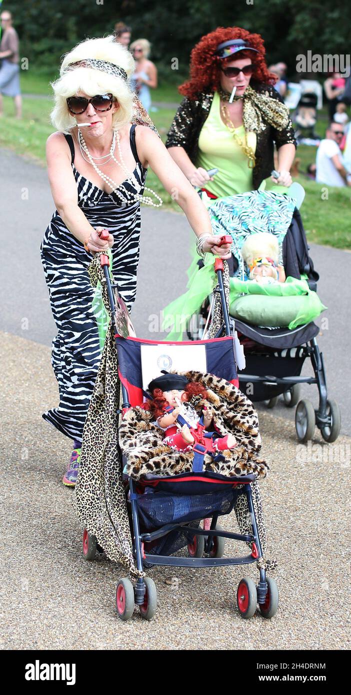 Participants in fancy dresses take part in the inaugural Great British ...